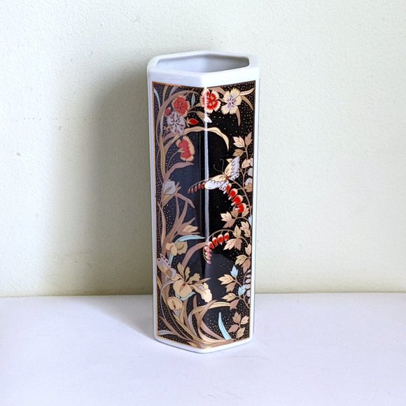 Accents | Vintage Japan Asian Hand Painted Porcelain Gold Black Red ...